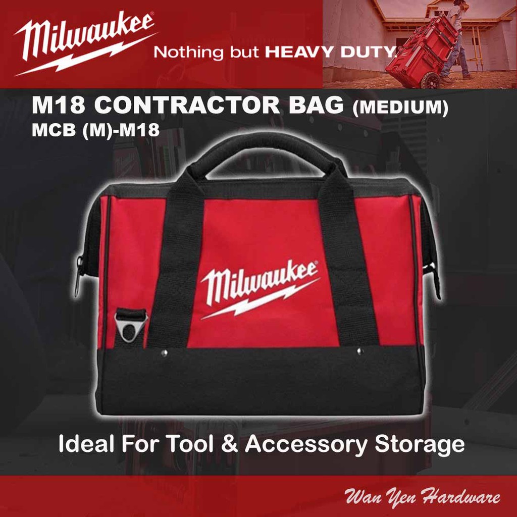 Milwaukee Heavy Duty Contractor Bag Small / Medium / Large | Shopee ...
