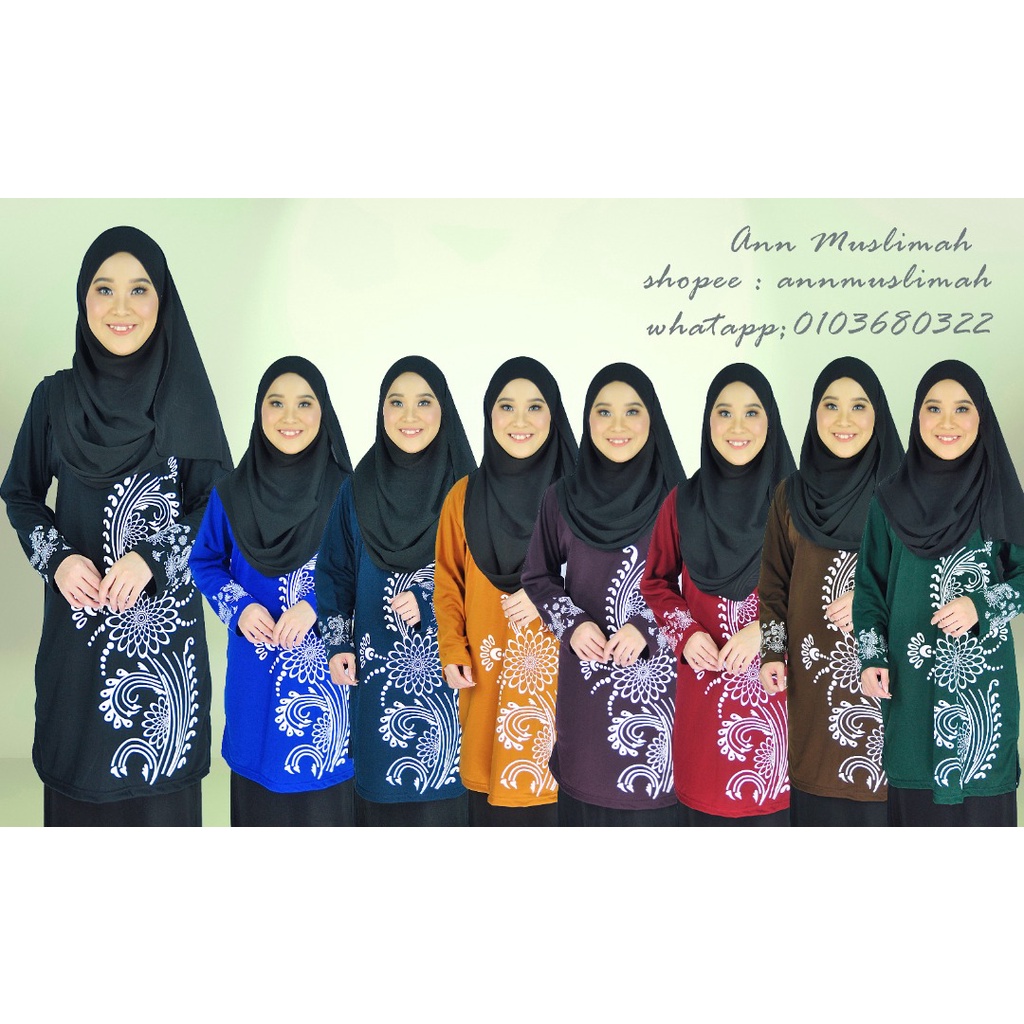 tshirtmuslimah🔥cotton🔥ready stock🔥cutting A🔥Muslim pakai🔥sesuai pakai ...