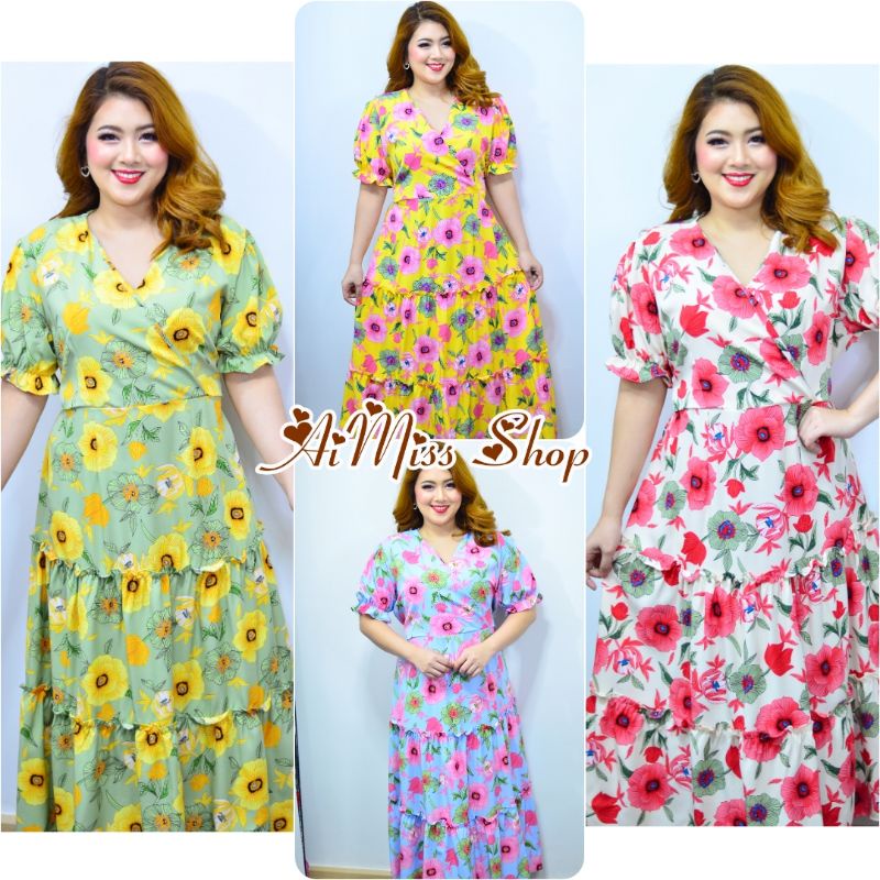 AiMiss Shop Long Dress For Chubby Girls Fat People Clothes Floral ...