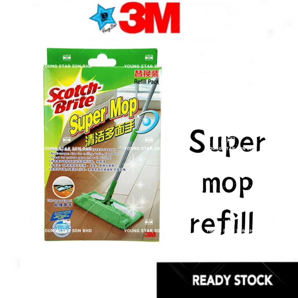 3M Scotch Brite SUPER MOP REFILL PACK GREEN 1 PIECE / PACK ...