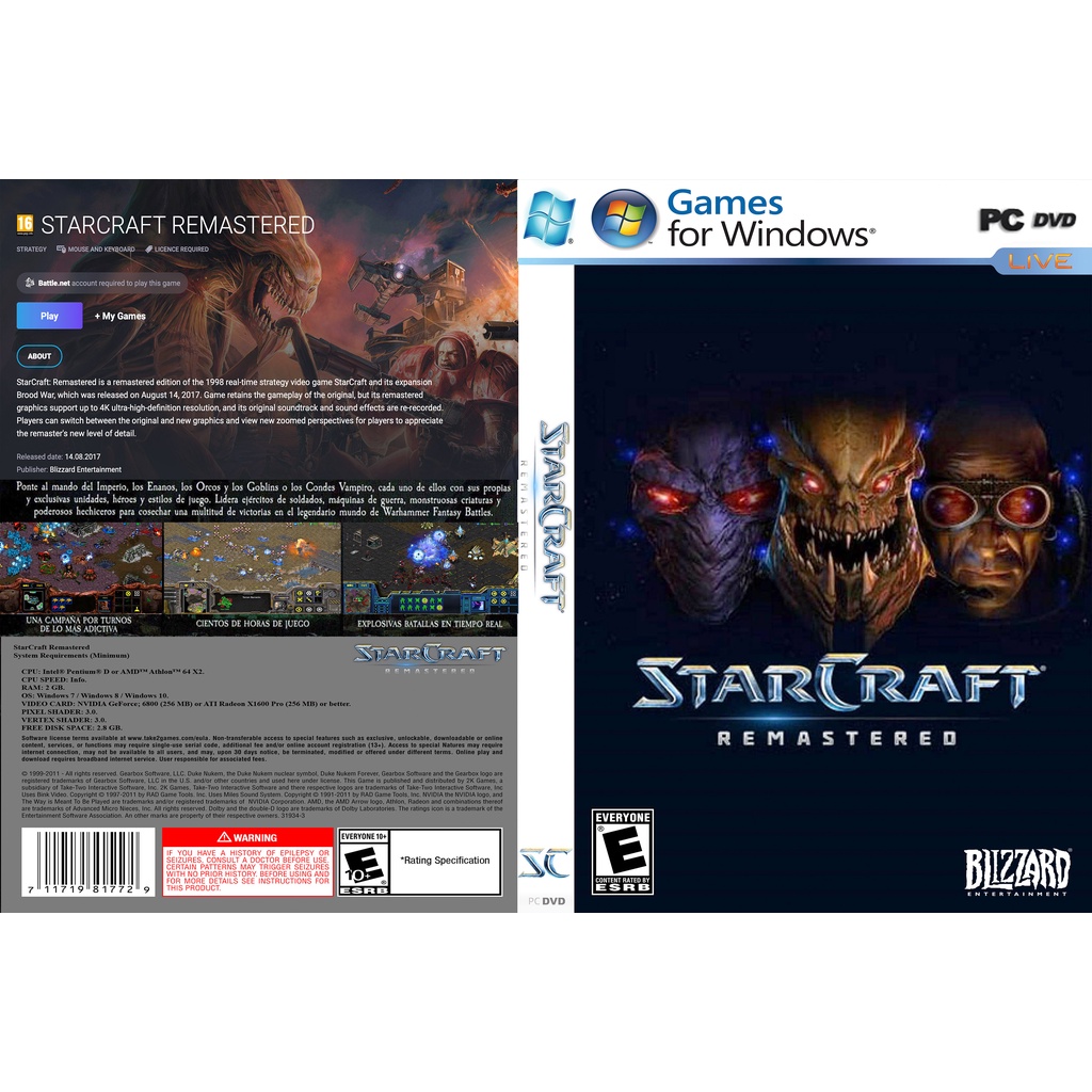 Starcraft Remastered PC GAME [Offline INSTALLATION] | Shopee Malaysia