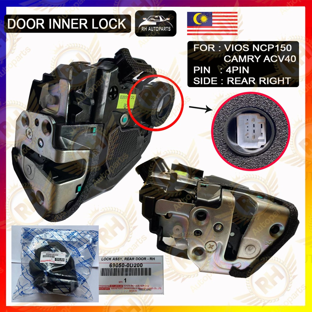 Rear Inner Lock Door Toyota Vios NCP93,NCP150,Camry ACV40 69060-0D200 ...