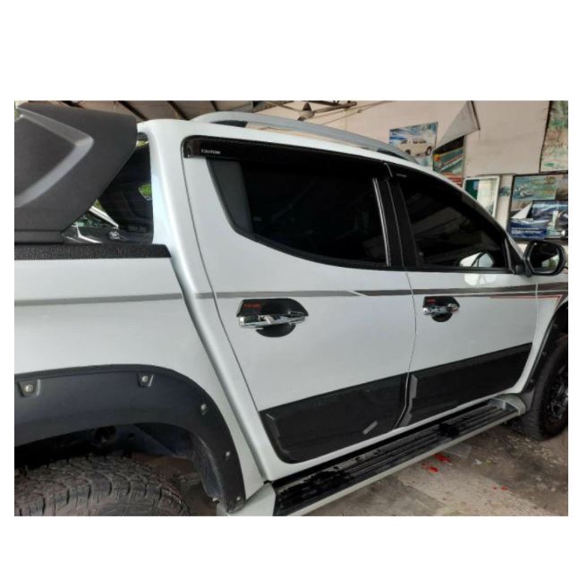 Mitsubishi triton 2015-2020 door cladding panel protector garnish matt ...