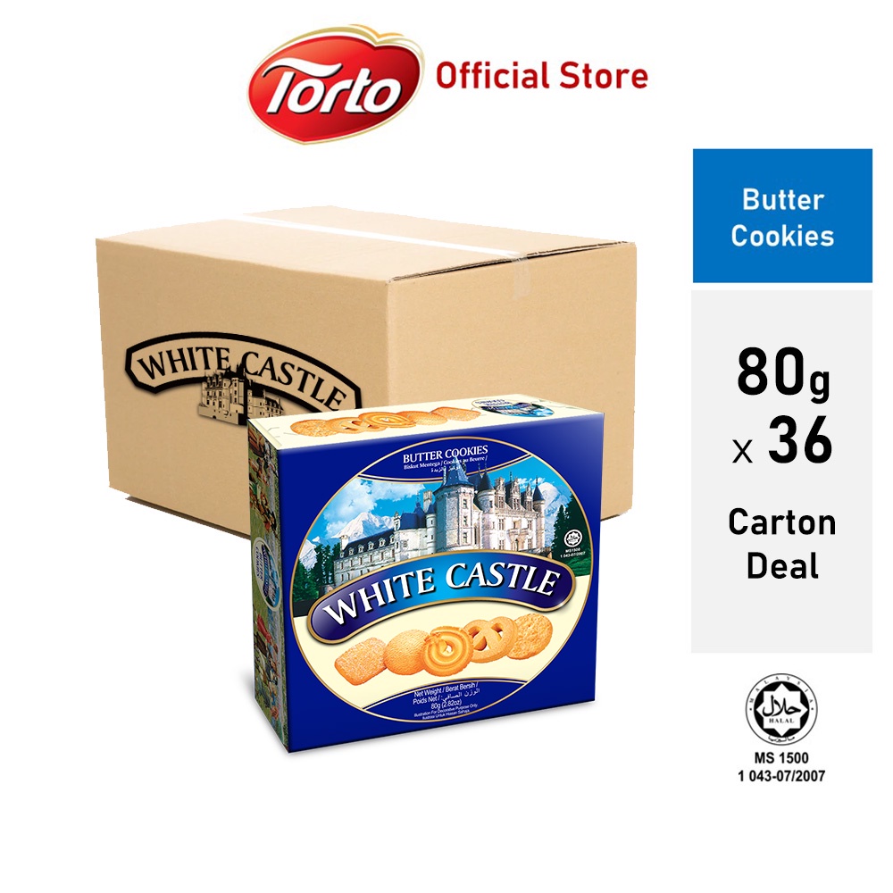 80g White Castle Butter Cookies Carton Deal (x 36 boxes) - Perfect for Wedding Door Gift ...