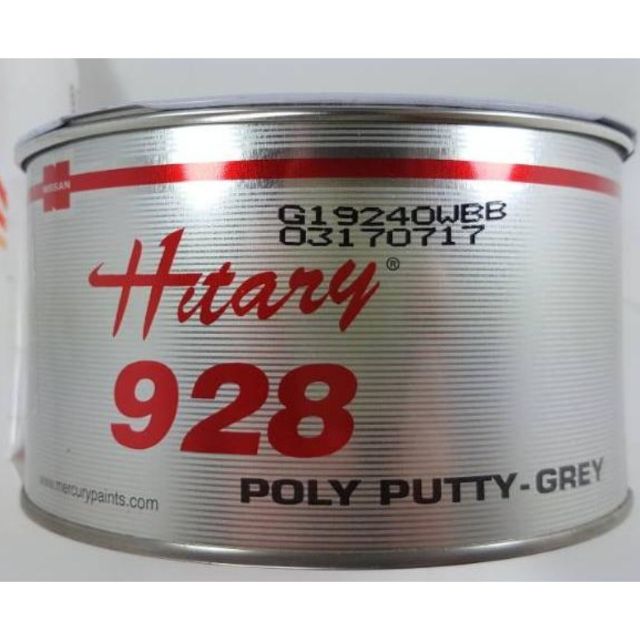 Mercury Nissan HITARY 928 POLY car PUTTY (BROWN/GREY) 1KG with HARDENER ...