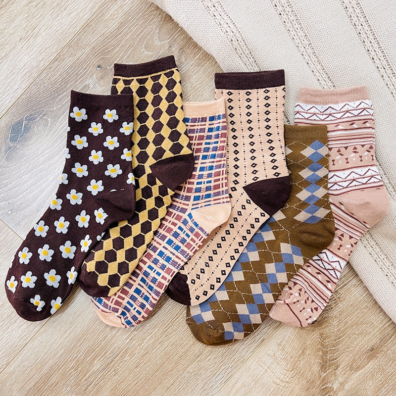 MALAYSIA READY STOCK!1 Pair Korean Style Retro Small Logos Repeat ...