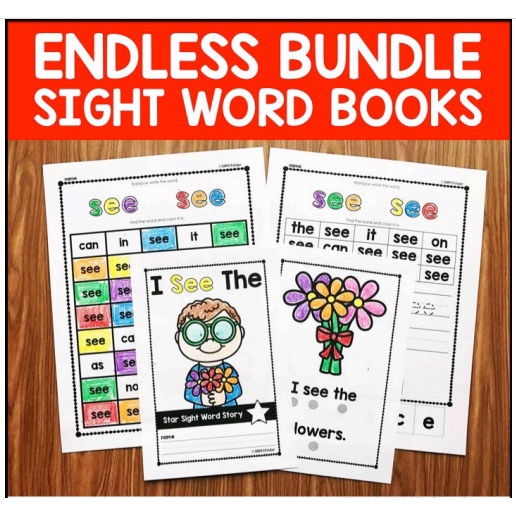 357- (PDF) Kindergarten Sight Word Book Bundle 5400+ pages Preschool ...