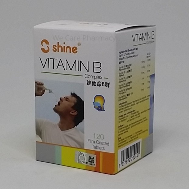 Shine Vitamin B Complex Film Coated Tablets 120's | Shopee Malaysia