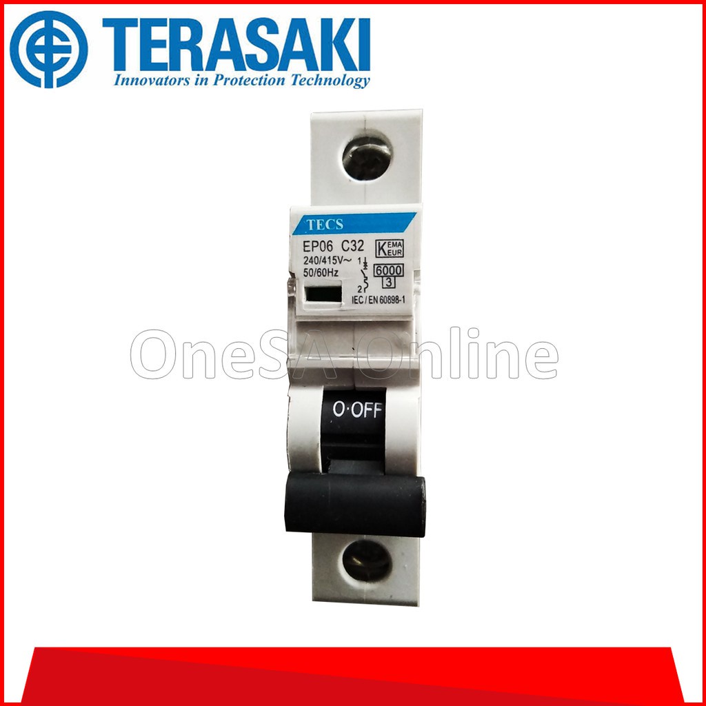 TERASAKI MCB,1P 6KA 6A/10A/16A/20A/25A/32A/63A, (EPC06XX1) | Shopee Malaysia