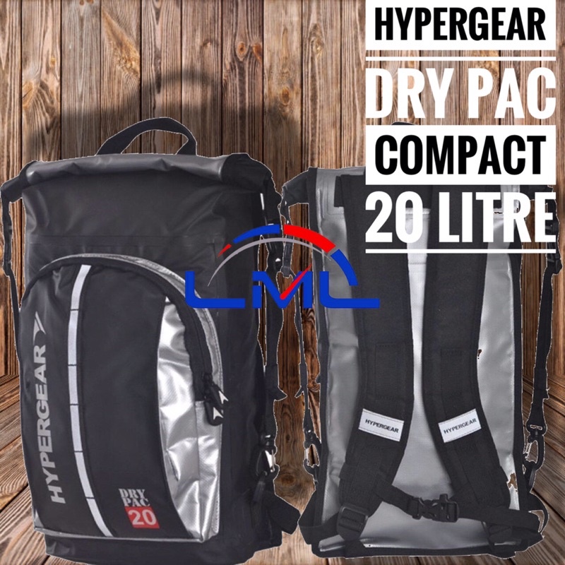 Hypergear Dry Pac Compact 20L Outdoor Bag Travel Bag Laptop Bag ...