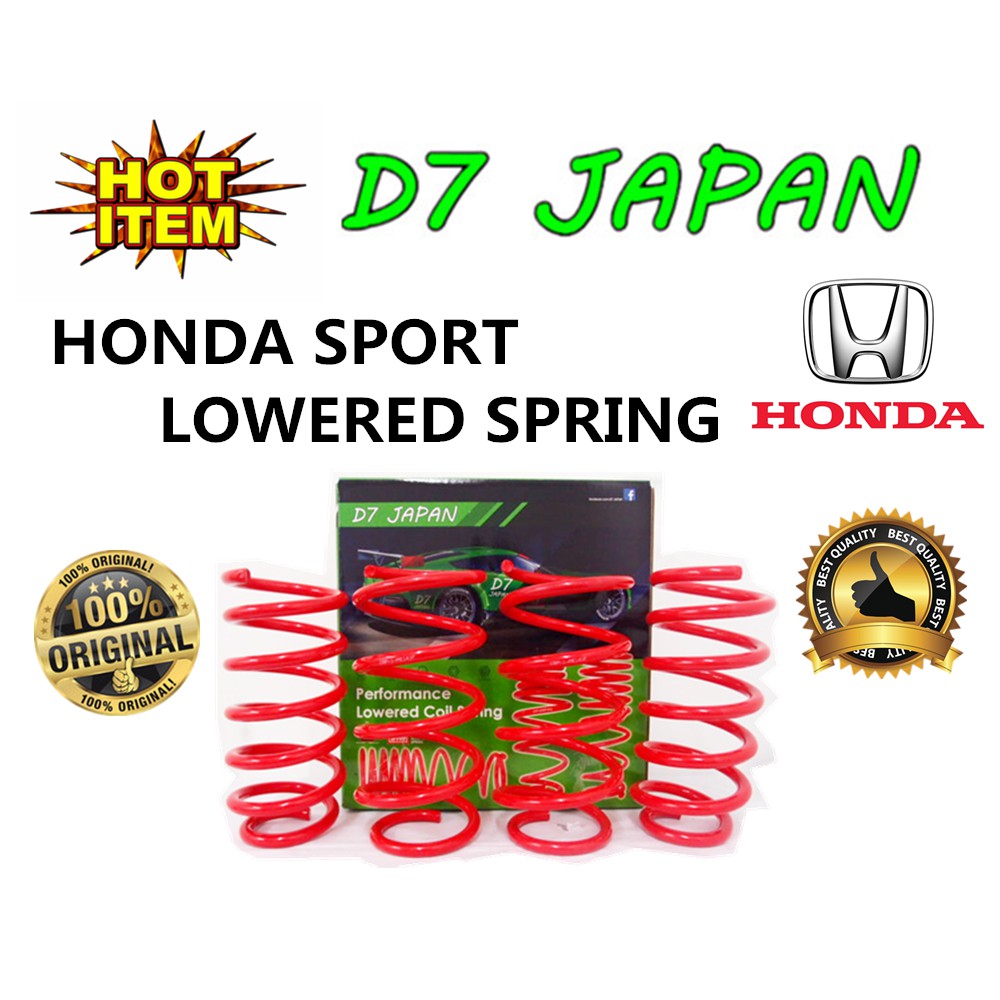 HONDA D7 SPORT LOWERED SPRING SET FOR CITY JAZZ ACCORD CIVIC STREAM HRV ...