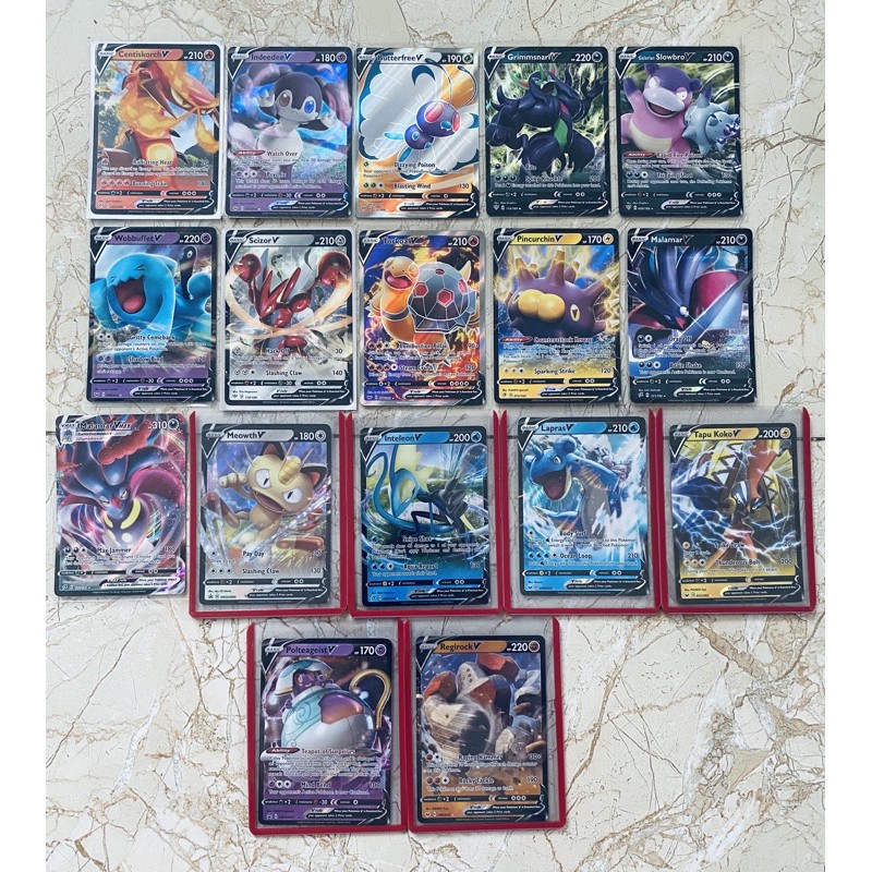 Genuine Pokemon Cards - V Cards - Includes 01 toploader | Shopee Malaysia