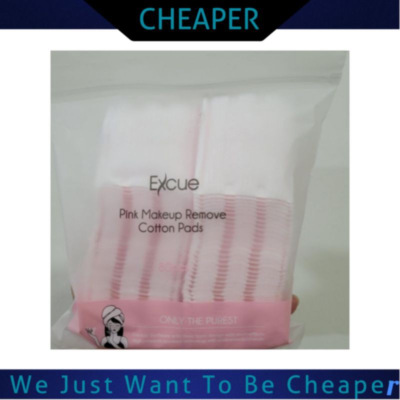 EXCUE Random Color Facial Muka Make Up Remover Cotton Pad Pads 80pcs x ...