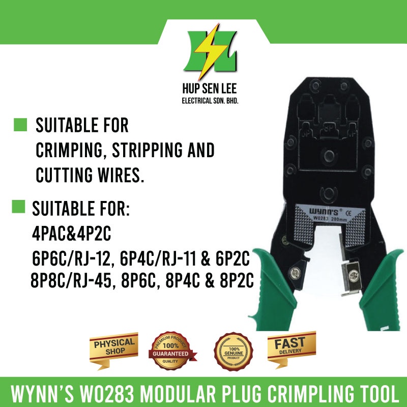 WYNN'S W0283 MODULAR PLUG CRIMPING TOOL | Shopee Malaysia