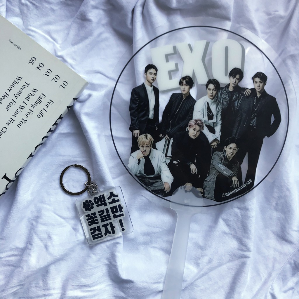 EXO FANMADE FANKIT TRANSPARENT FAN AND ACRYLIC KEYCHAIN 2-IN1 SET ...