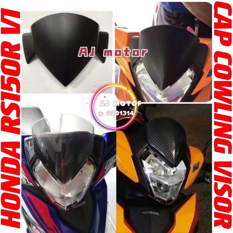 RS150 V1 COWLING VISOR CAP CARBON BLACK HITAM HONDA RS RS150R ...