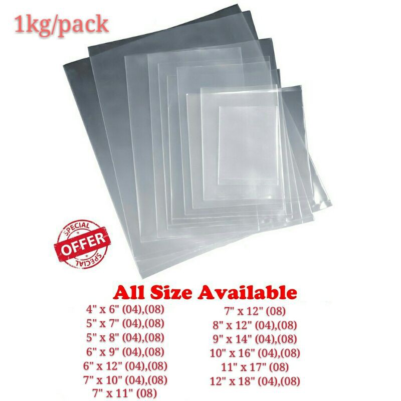 (04)PP Transparent Clear Plastic Bag /1kg | Shopee Malaysia
