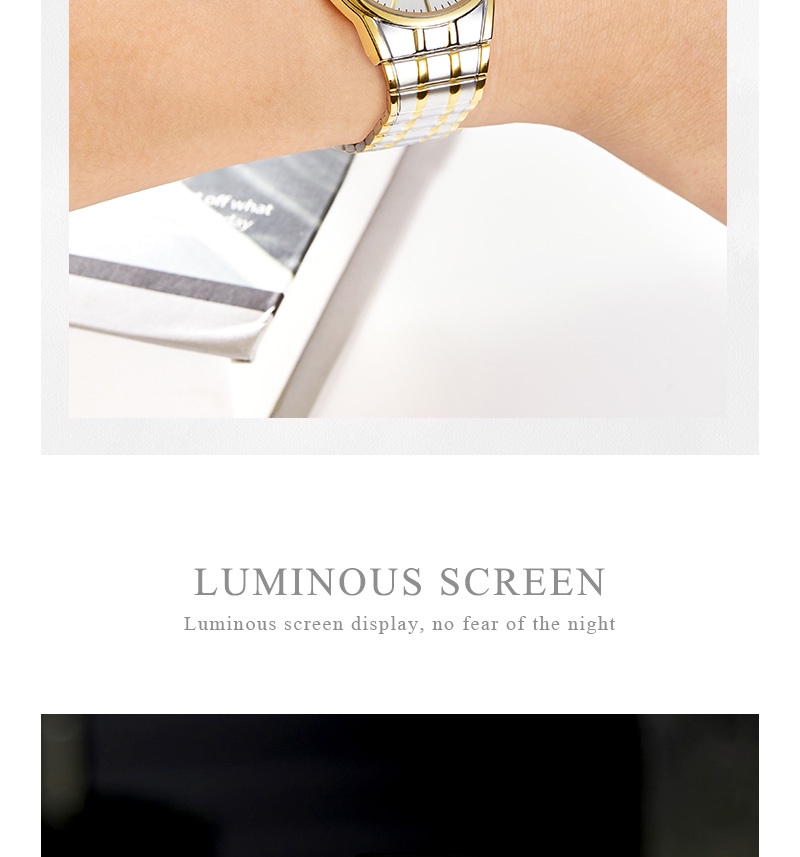 LIEBIG Couple Watch Quartz Watch Stainless Steel Watch 30M Waterproof ...