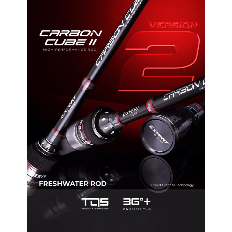 EXPERT GRAPHITE CARBON CUBE II 2 PIECE SERIES FISHING ROD | Shopee Malaysia