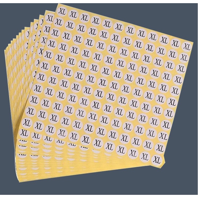 Clothes Size Number Sticker Label Retail Shirt Sizes Clothing Self ...