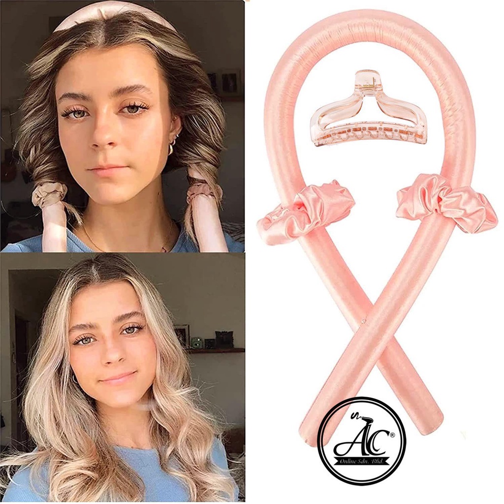 Sleeping curling tools Heatless Curling Rod Headband Hair Curler to Sleep In No Heat Curl Hair ...