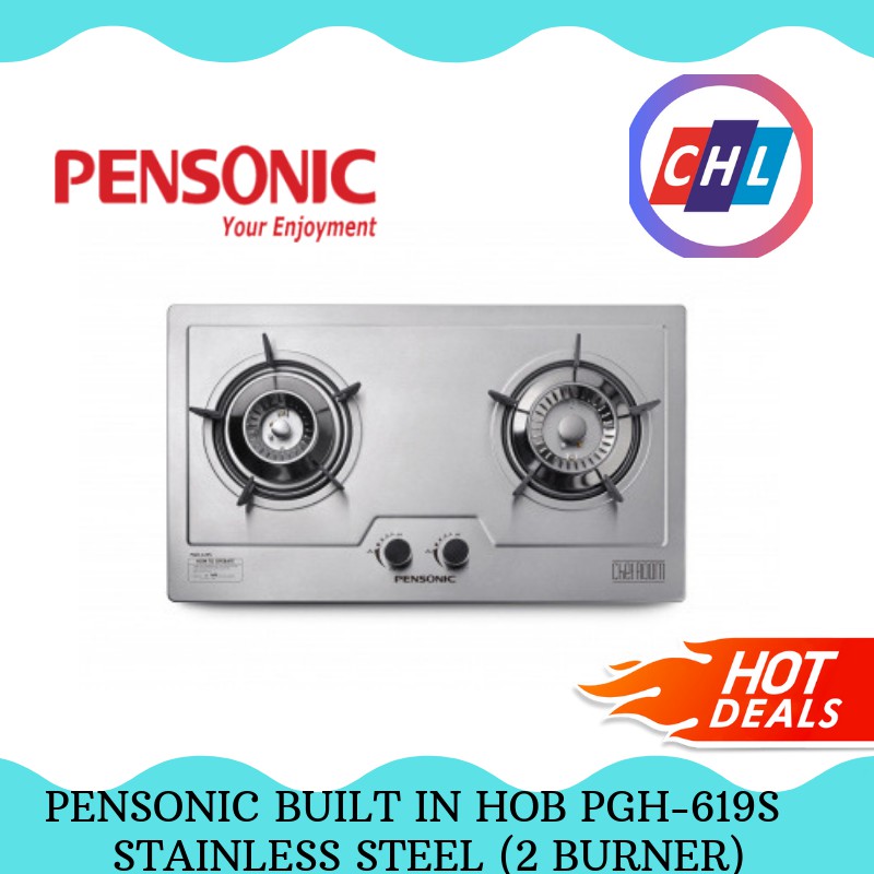 PENSONIC BUILT IN HOB PGH-619S STAINLESS STEEL (2 BURNER) | Shopee Malaysia