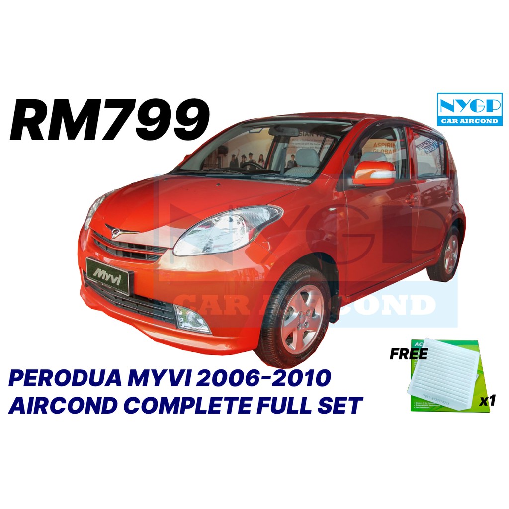 ️COMPLETE SET ️ MYVI 2006-2010 / VIVA AIR COND FULL SET HOSE Compressor ...