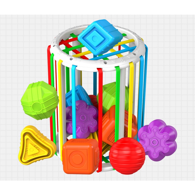 Elastic Shape Sorter Geometric Blocks Early Learning Educational ...
