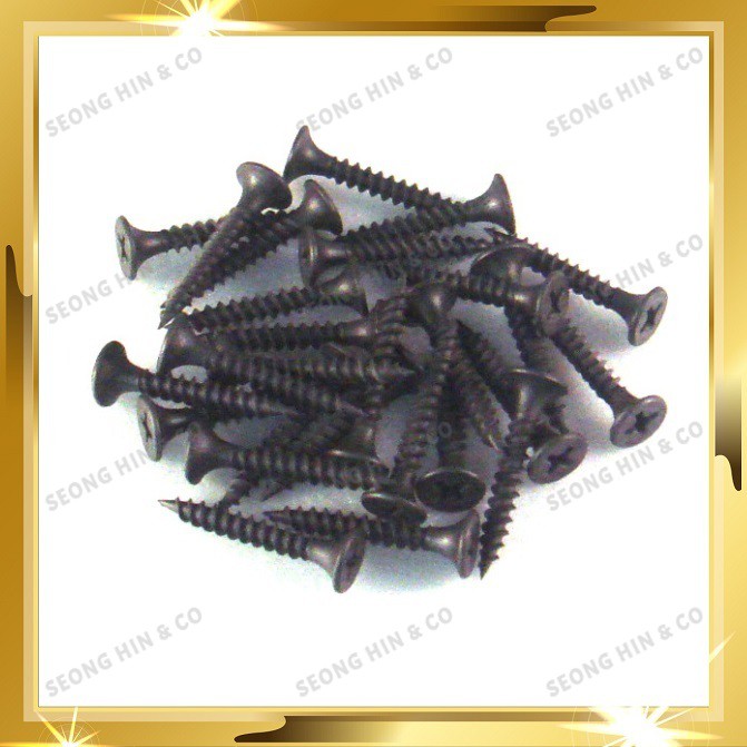 BLACK DRYWALL SCREW / SKRU HITAM & PVC WALL PLUG | Shopee Malaysia