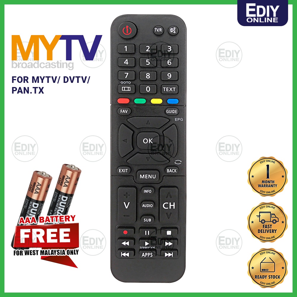 【𝐅𝐑𝐄𝐄 𝐁𝐀𝐓𝐓𝐄𝐑𝐘 𝐀𝐀𝐀 𝐗𝟐】 RC9410 UNIVERSAL REMOTE FOR MYTV remote DVB DVBT2 ...