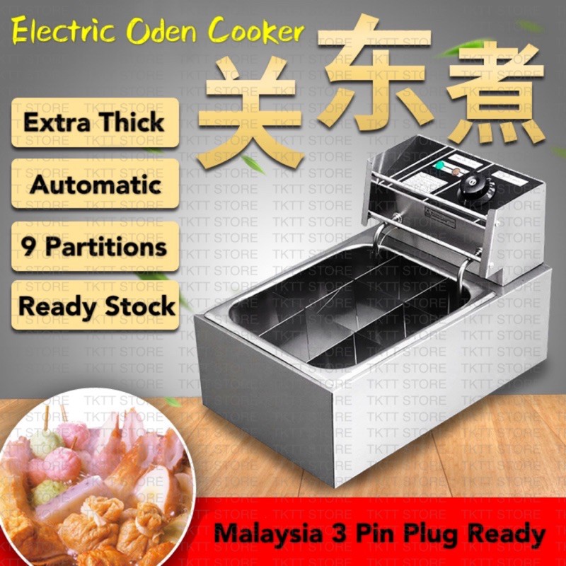 2.TKTT 9 Partition Electric Oden Cooker Stainless Steel Automatic Kanto ...