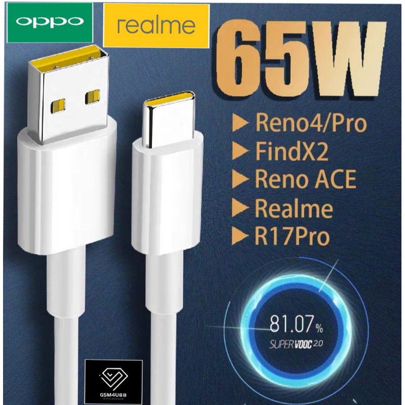 [ORIGINAL] REALME OPPO RENO 2 3 4 5 5F A78 A79 SUPERVOOR 65W Flash ...