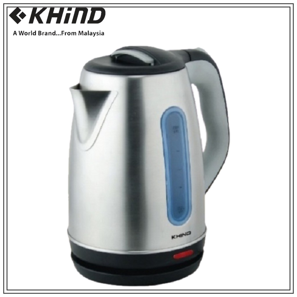 Khind 1.8L Stainless Steel Jug Kettle EK18S/Khind Cordless Electric Jug Kettle 1.7L with Filter ...