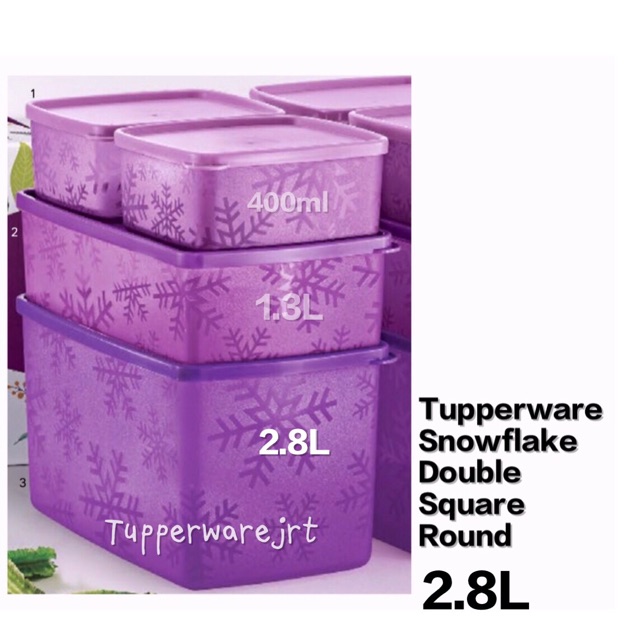 Tupperware Snowflake Double Square Round 2.8L x 1pc (For Fridge ...