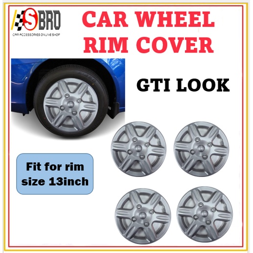 Car Wheel Cover GTI Tyre Center Hub Cap Steel Rim Universal R13'' Inch ...