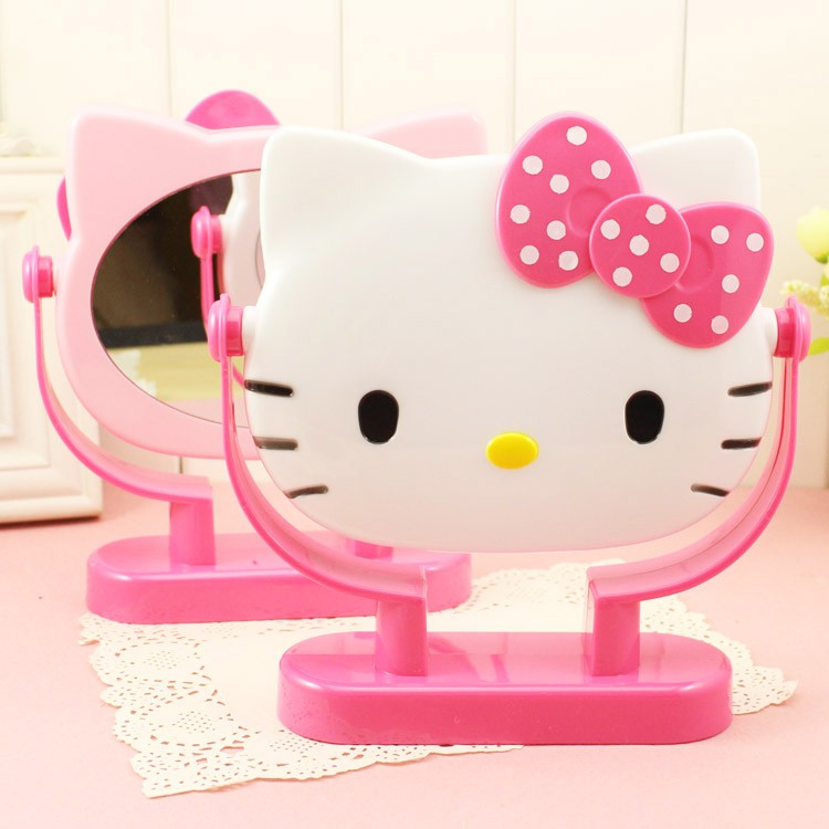 READYSTOCK Hello Kitty Makeup Mirror Kitty Folding Pink Kitty Cosmetic ...