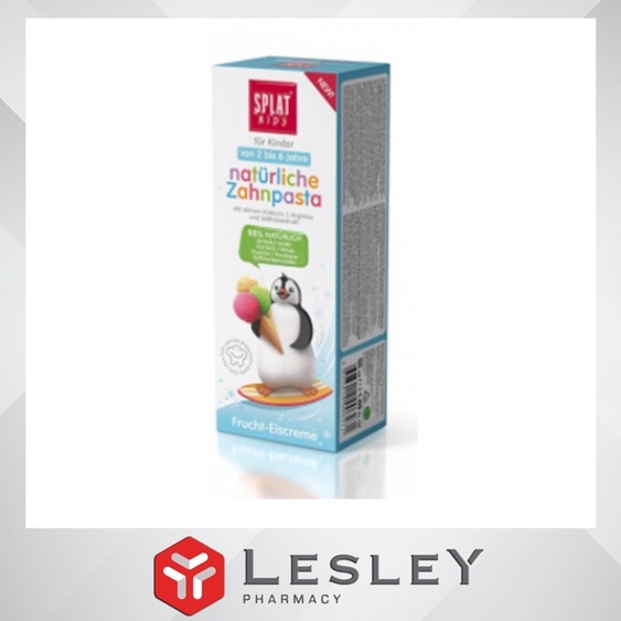 Splat Kids Natural Toothpaste 2-6 Years Fruit Ice-cream 50mL | Shopee ...