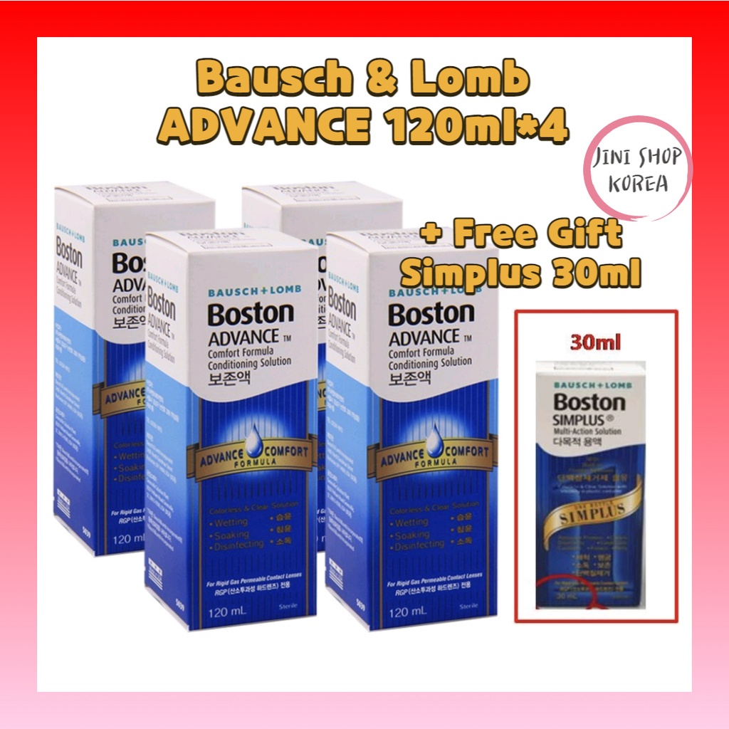 [Bausch & Lomb] Boston ADVANCE Conditioning Solution 120ml*4 + Simplus ...