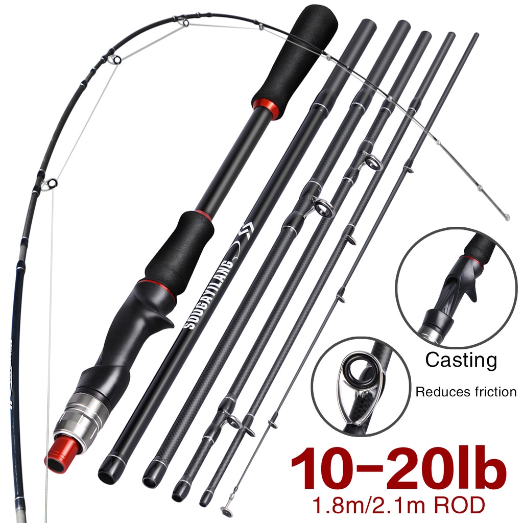 Sougayilang Spinning/Casting Fishing Rod Carbon Fiber Eva Handle Fishing Rod Line WT (10-20LB/1 ...