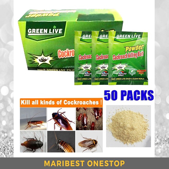 50pcs/Box Insecticide Cockroach Killing Bait Powder 5g/pack | Shopee ...