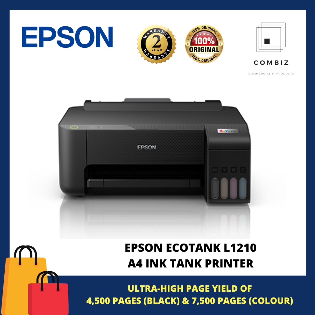 EPSON ECOTANK L1210 A4 INK TANK PRINTER ( CONTACT SELLER FOR STOCK ...