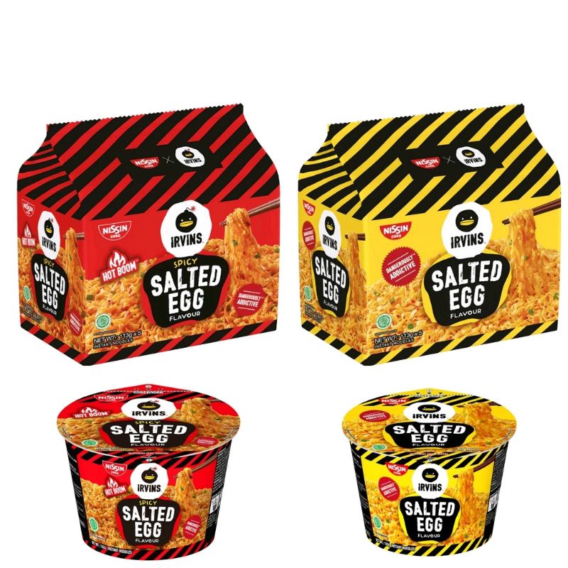 Nissin Irvins Salted Egg Packet Noodles 咸蛋黄干面 Instant Noodles – Spicy ...