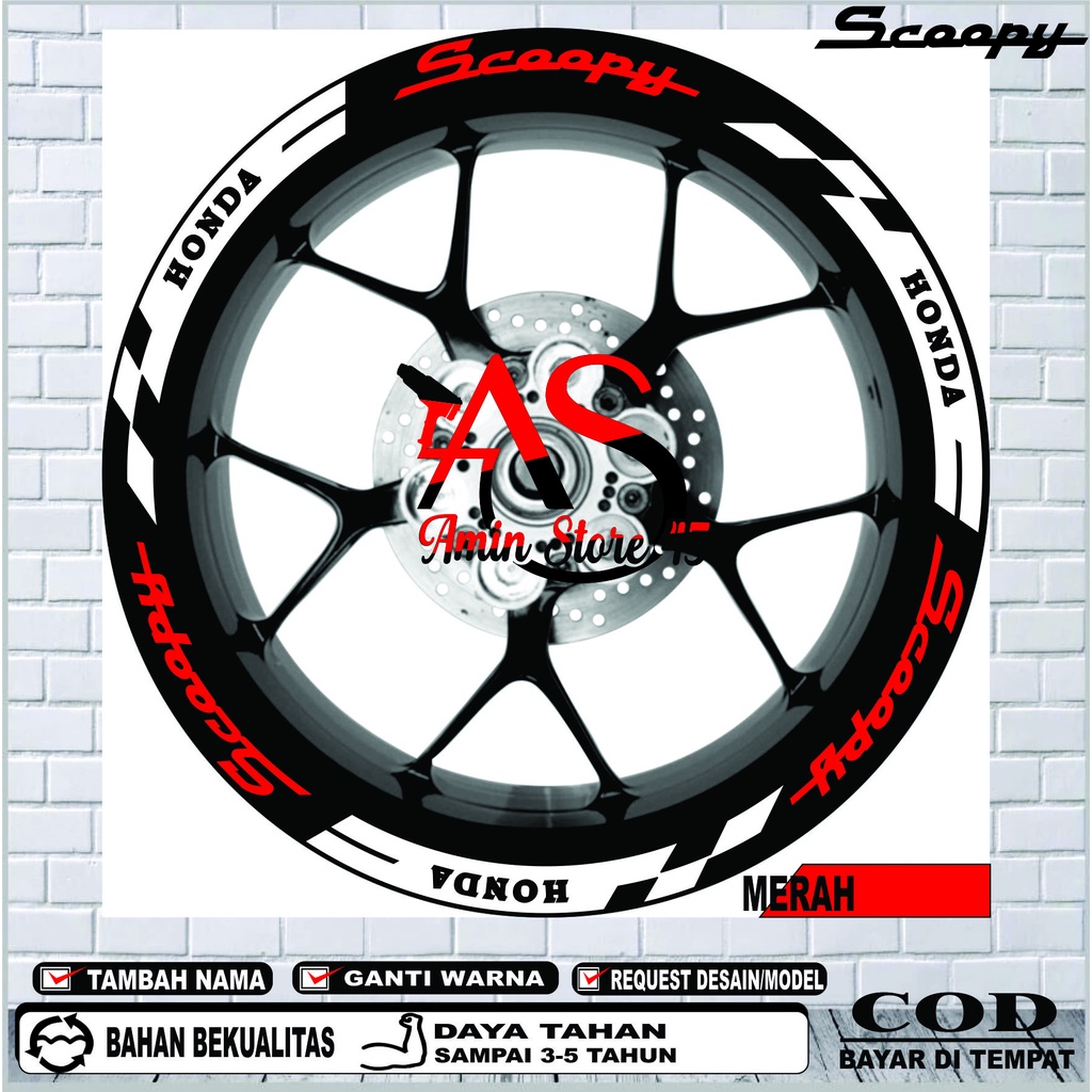 Scoopy R12 Rim Stickers, Honda Scoopy R12 Rim Variation Stickers ...