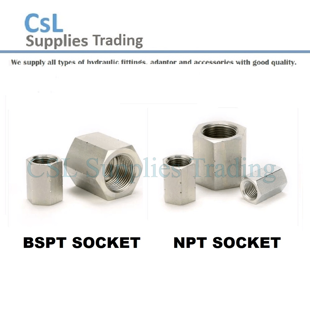 X BSPT & P NPT SOCKET FEMALE HYDRAULIC ADAPTER CONNECTER | Shopee Malaysia