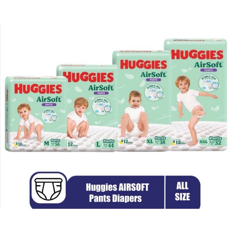 Huggies Natural Soft Pants Super Jumbo-M46/ New PackingL36/ XL30/ XXL24 ...