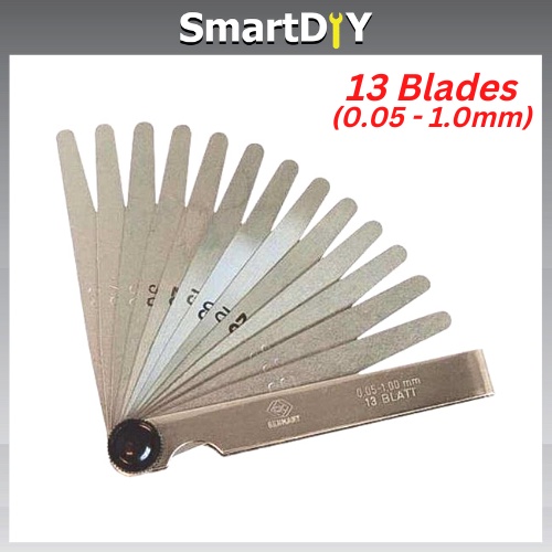 13 Blades Feeler Gauge Thickness Gap Feeler Valve Gauge 0.05-1.00mm ...