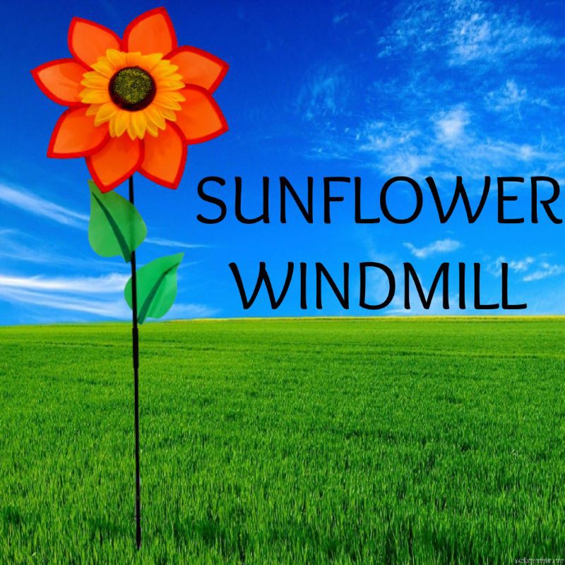 Sunflower Windmill Wind Spinner Whirligig Wheel Home Yard | Shopee Malaysia