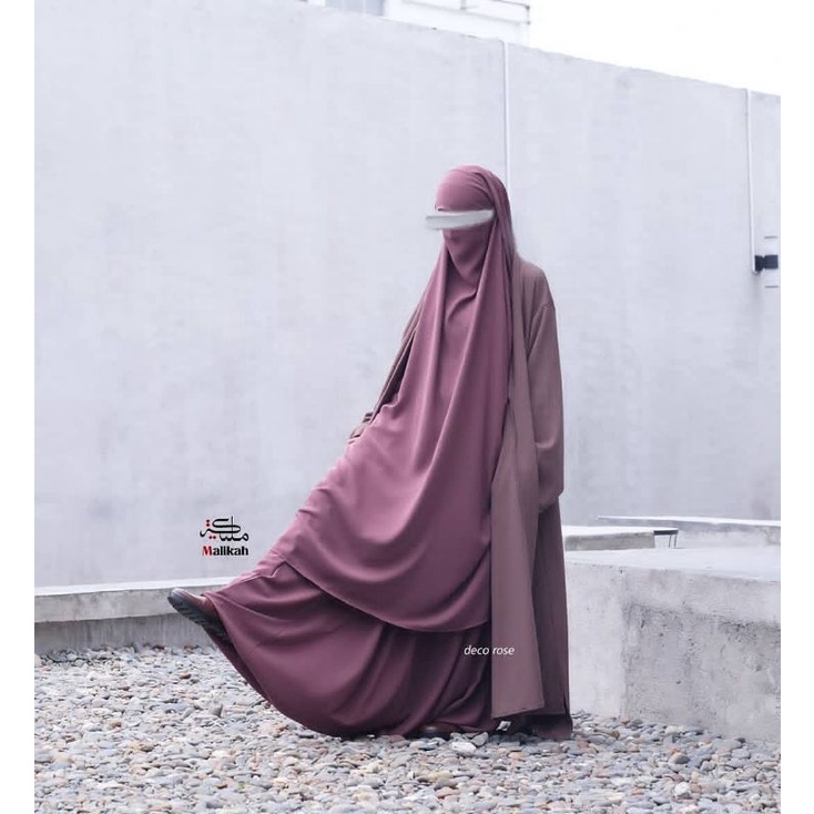 Khimar French Basic Decorose by Abaya Malikah | Shopee Malaysia