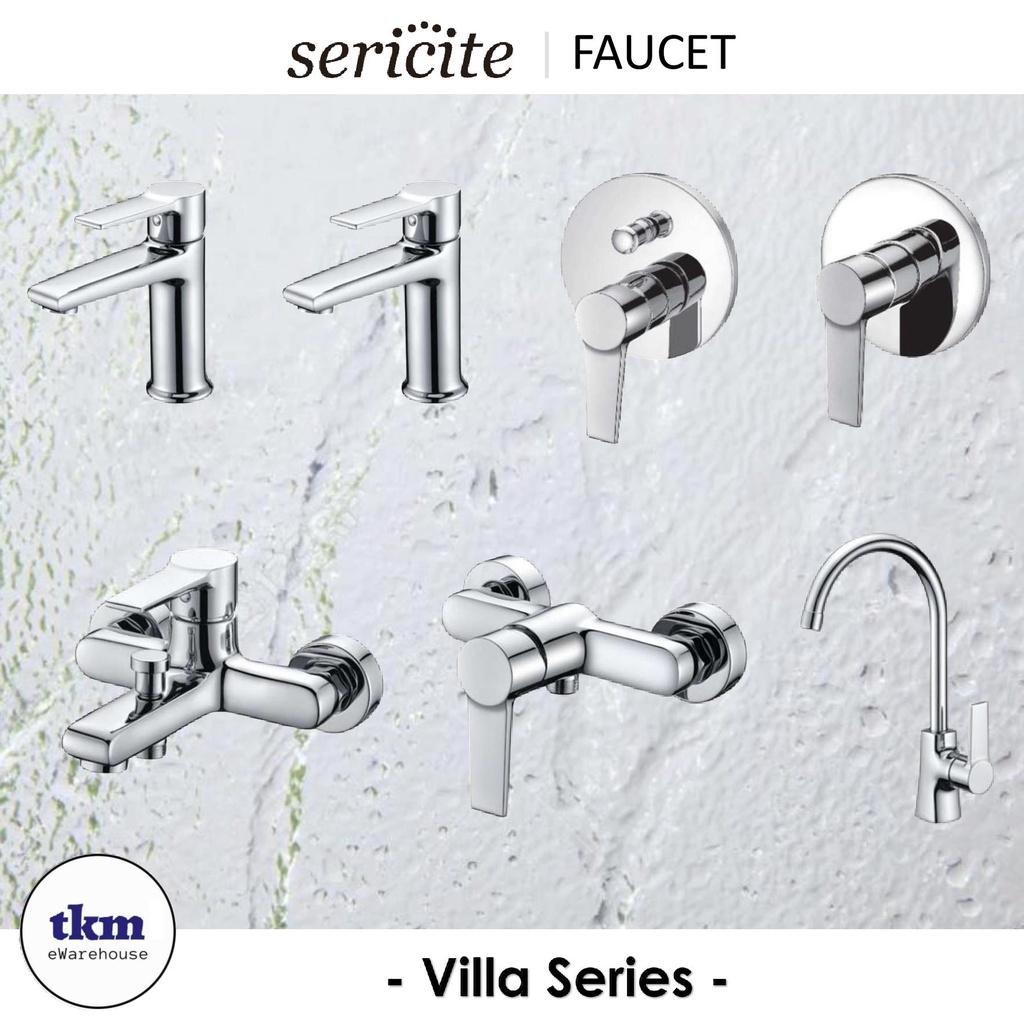 SERICITE BRASS CHROME BATHROOM SINGLE LEVER BASIN WATER COLD / MIXER ...