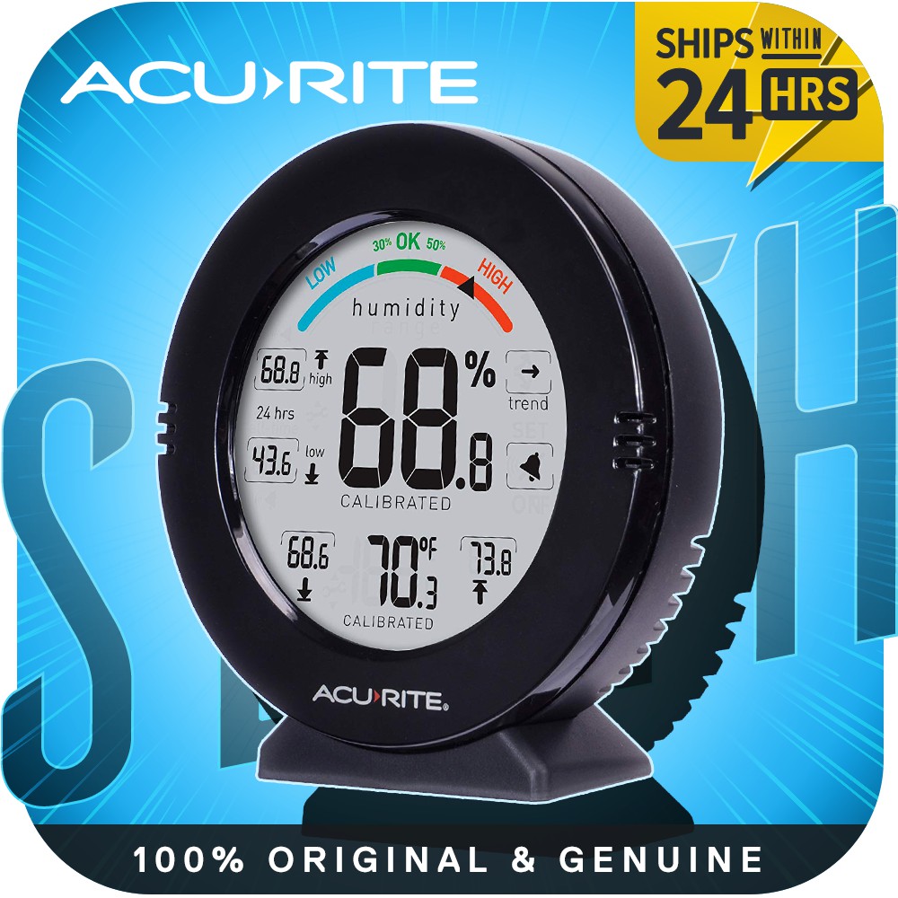 AcuRite 01080M Pro Accuracy Temperature and Humidity Gauge with Alarms ...